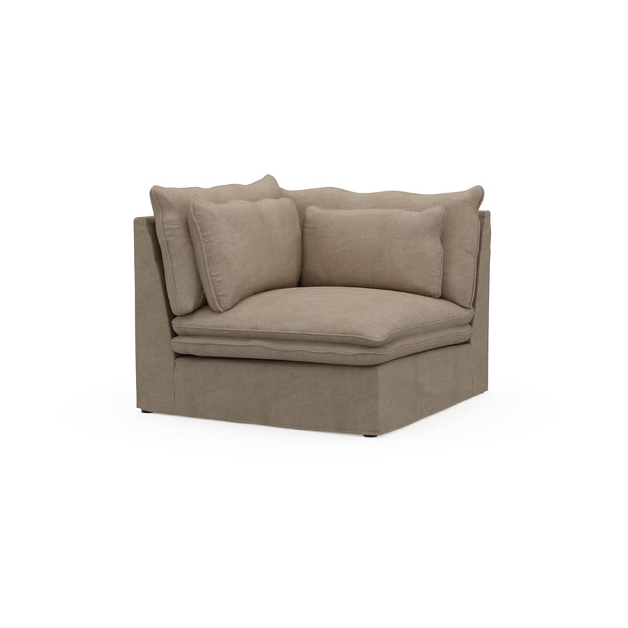 Continental Corner, washed cotton, natural