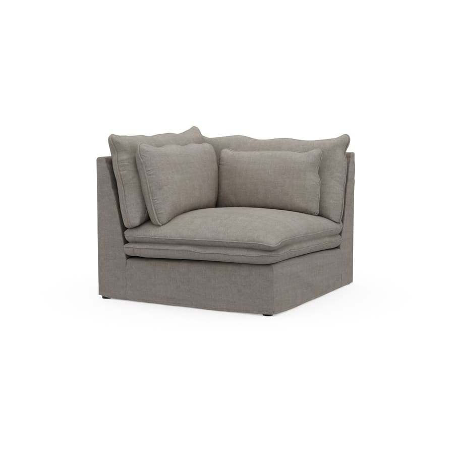 Continental Corner, Washed Cotton, Stone